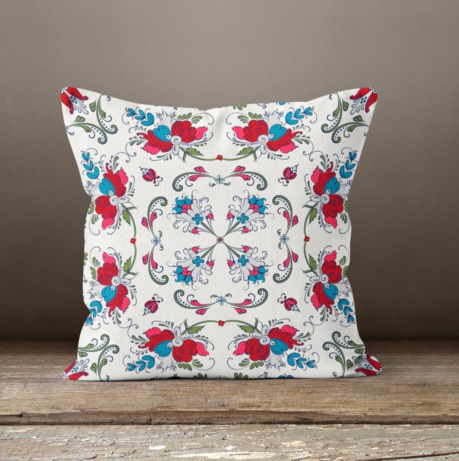 Tile Design Pillow Cover Tile Pattern Cushion Tile Throw - Etsy