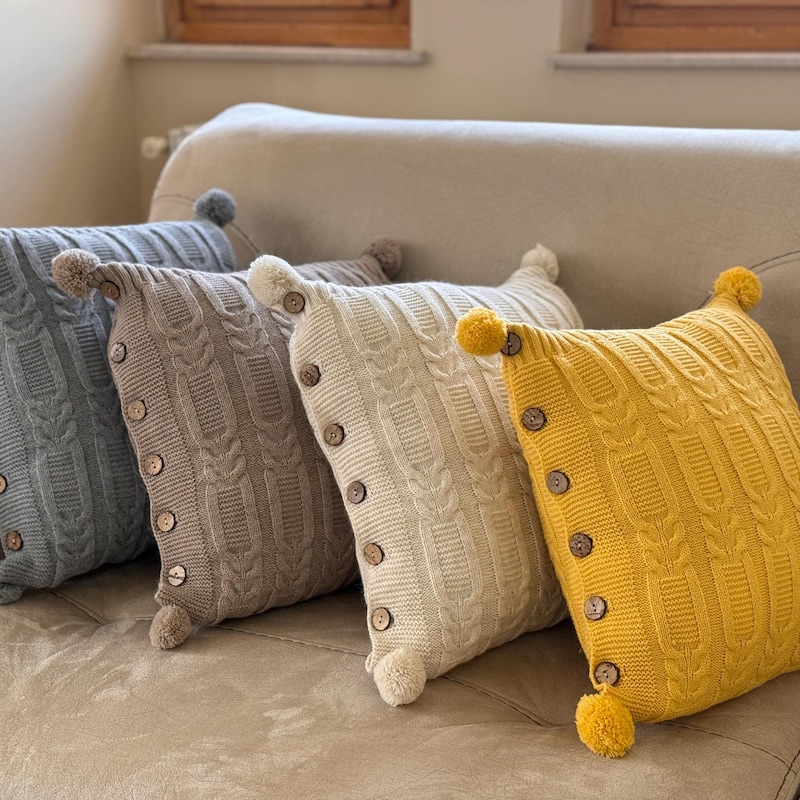 Knitted Pillows - Etsy