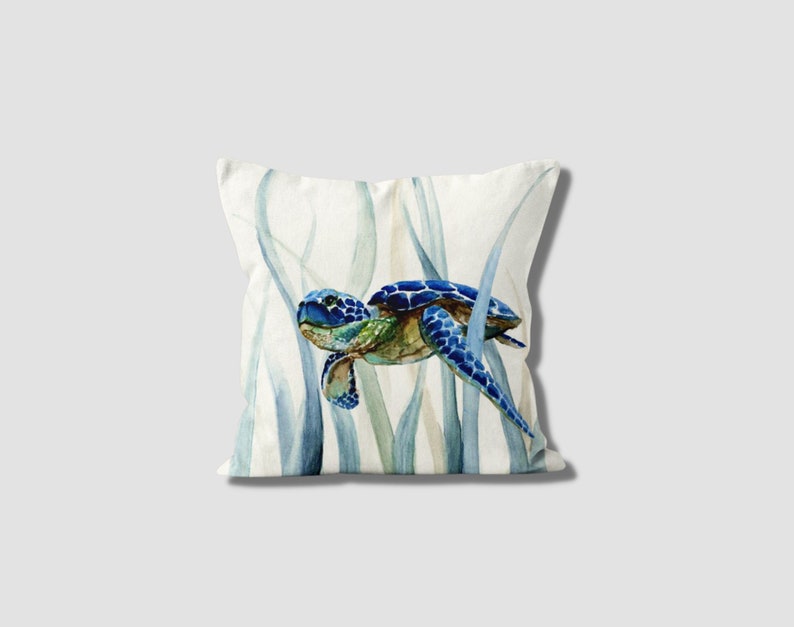 Sea Turtle Pillow Cover Turtle Throw Pillow Case Turtle - Etsy
