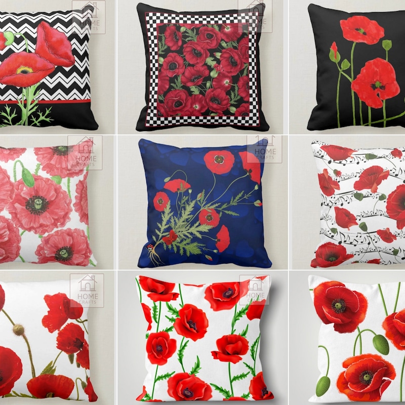 Poppy Pillows - Etsy
