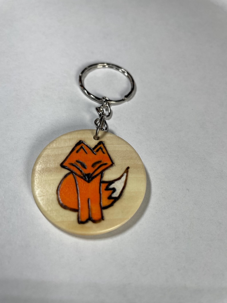 Wood Burnt and Painted by Hand Keychain! - Etsy