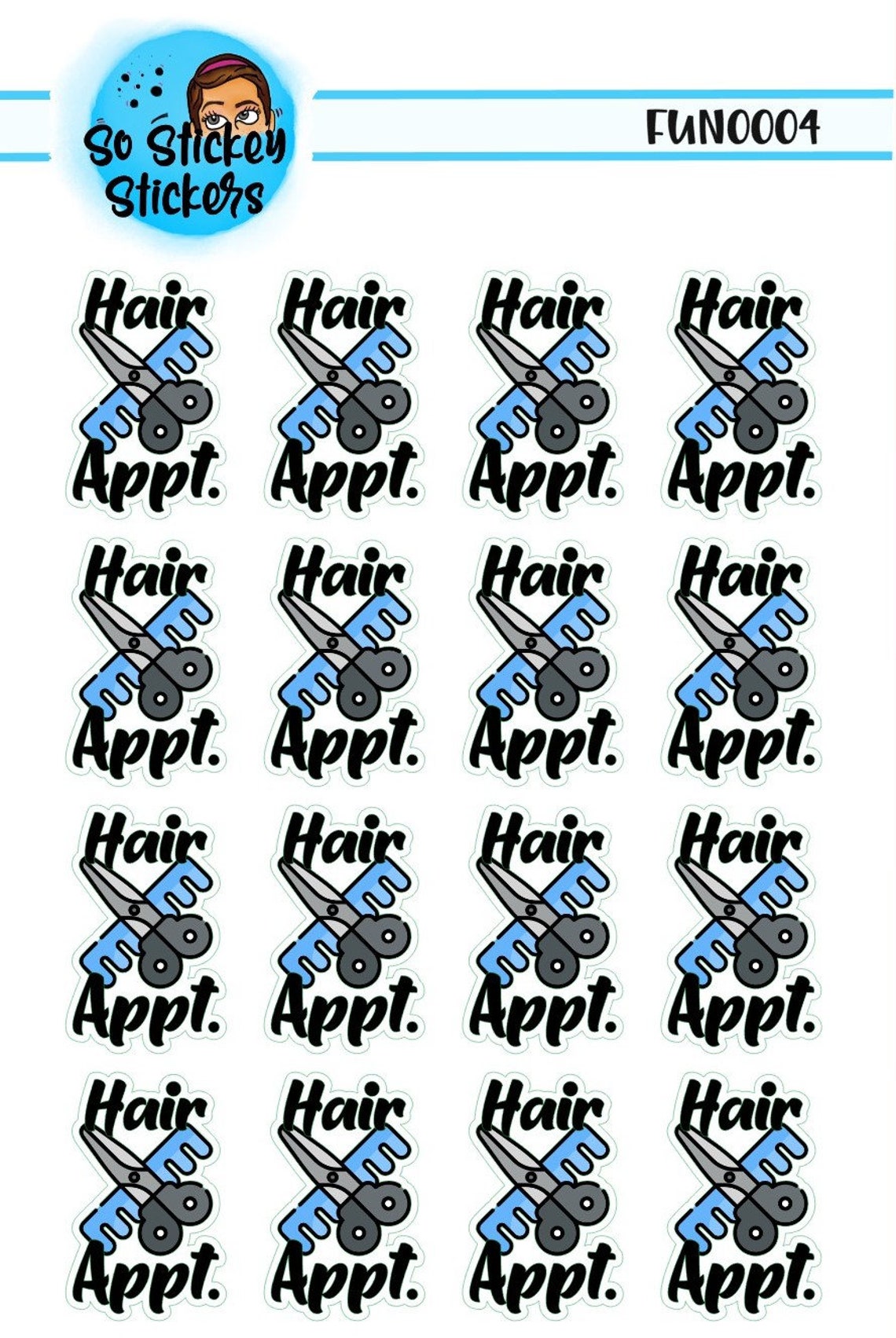 Hair Appointment Stickers - Etsy