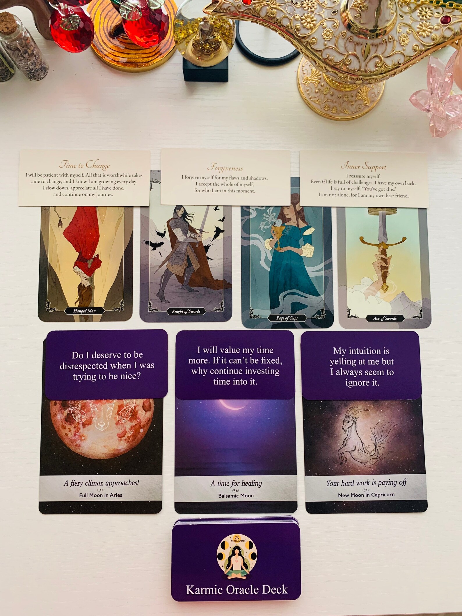 Karmic Oracle Deck Relationship Deck travel Size. - Etsy