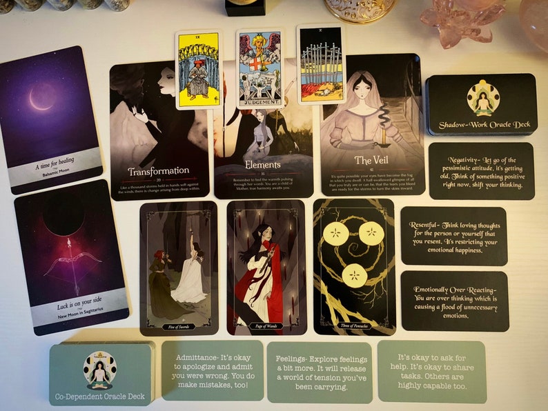Shadow-work Oracle Deck Bestseller travel Size. - Etsy