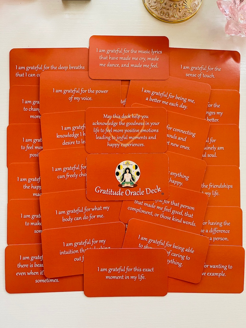 Gratitude Oracle Deck in Alignment travel Size. - Etsy