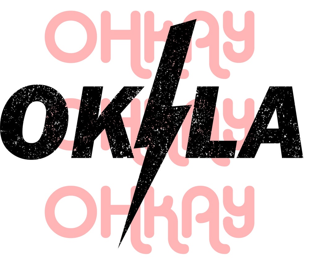 OKLA Grungy Lightning Bolt Design INSTANT DOWNLOAD Svg Jpg Png - Etsy
