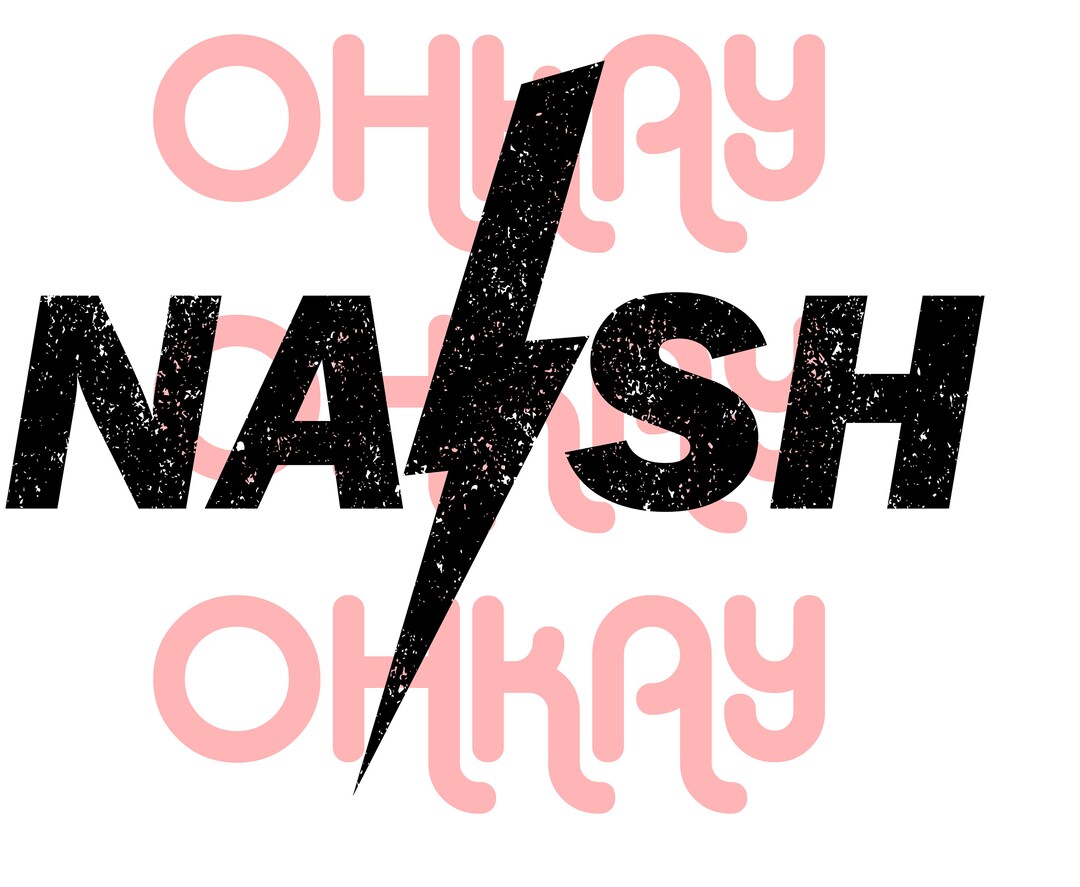 NASH Grungy Lightning Bolt Design INSTANT DOWNLOAD Svg Jpg Png - Etsy