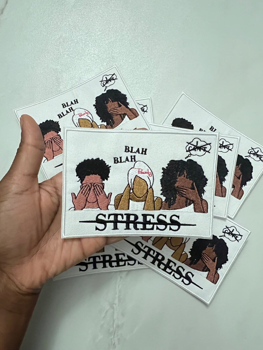 No Stress Patch, Patches for Jackets, Iron on Patch, Embroidered Patch ...