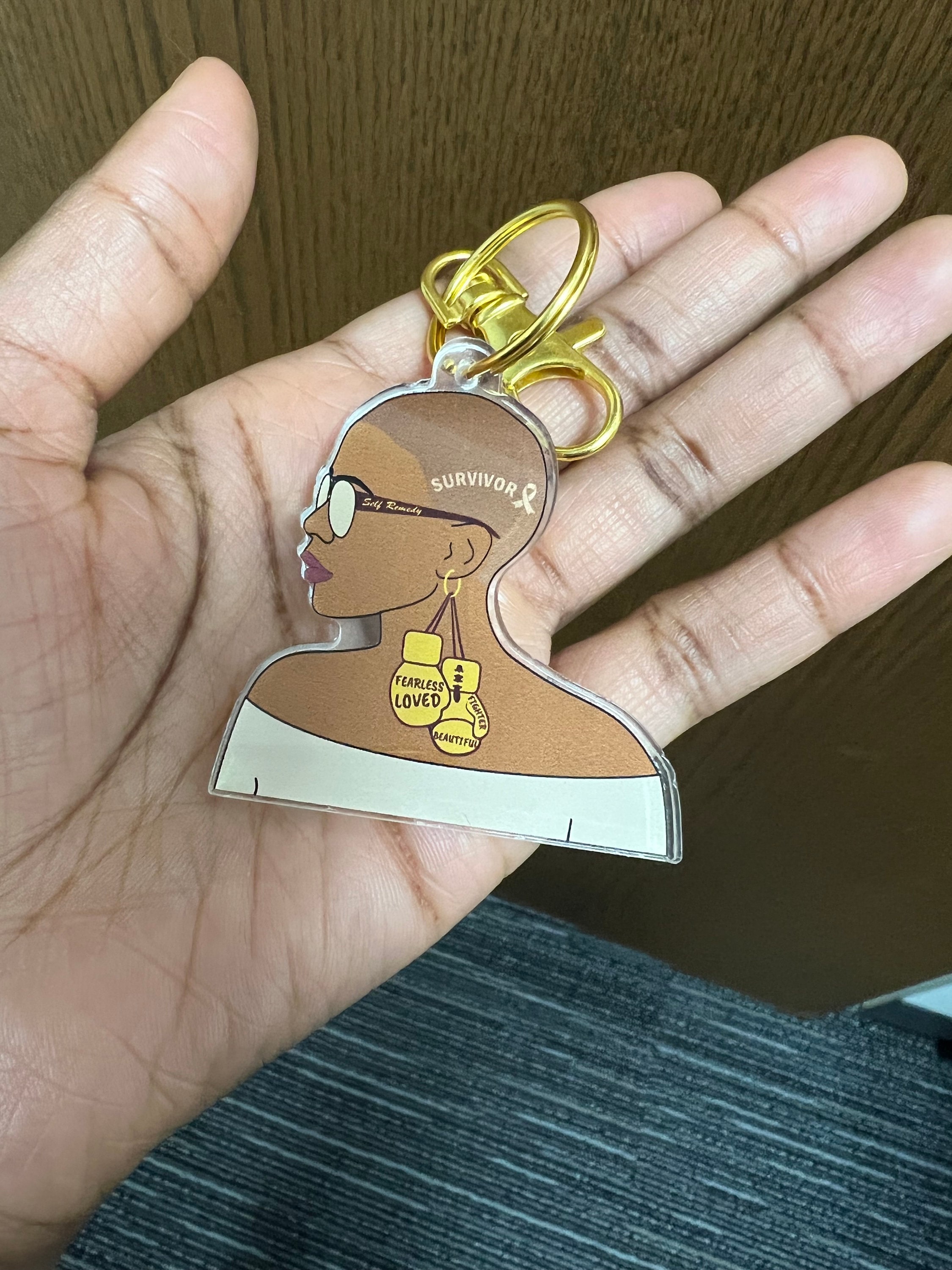 I AM A Survivor Keychain, Survivor Fearless Keychain, Survivor Ribbon ...