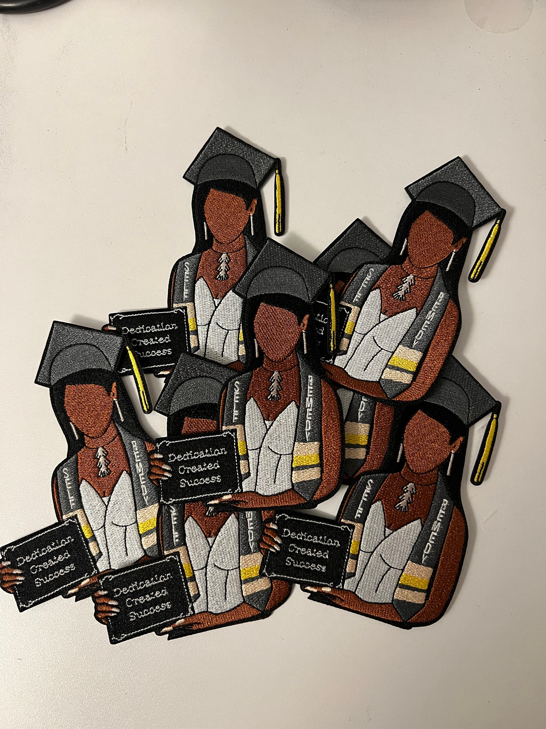 2024 Graduation Embroidery Designs Dedication Created Success Iron On ...