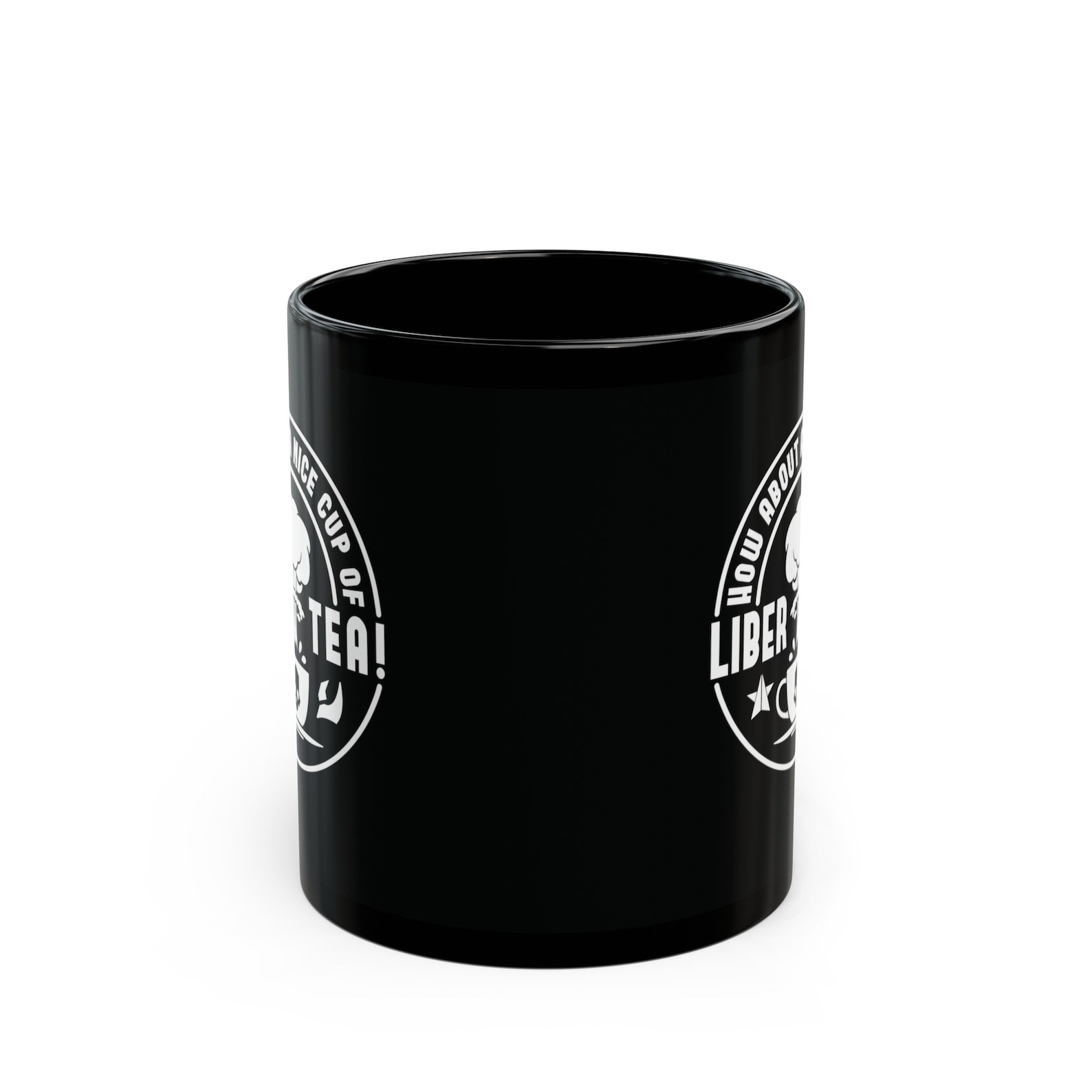 Liber-tea // Black Mug 11oz - Etsy
