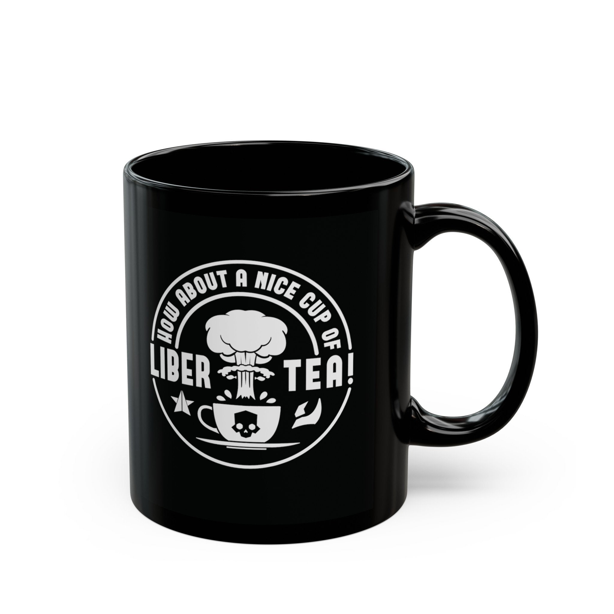 Liber-tea // Black Mug 11oz - Etsy