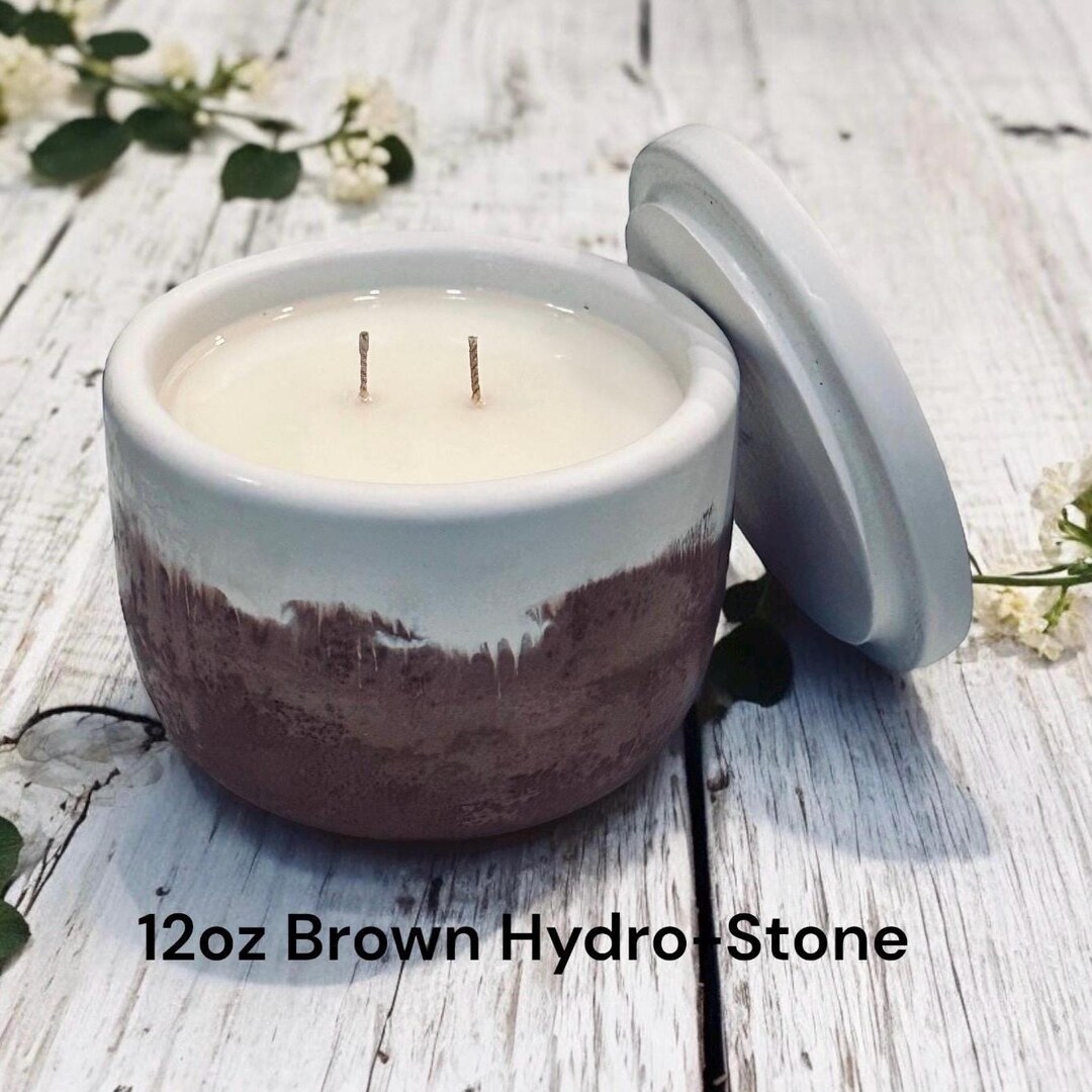 MAJESTIC RIDGES Candle| 12oz Wax Filled Candle | Beautiful Hydrostone ...