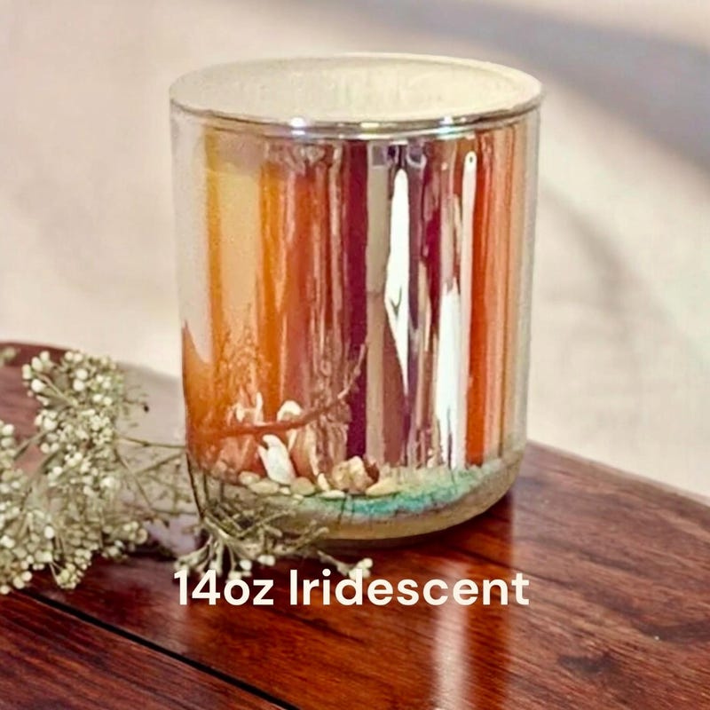 Iridescent Candle Jar - Etsy