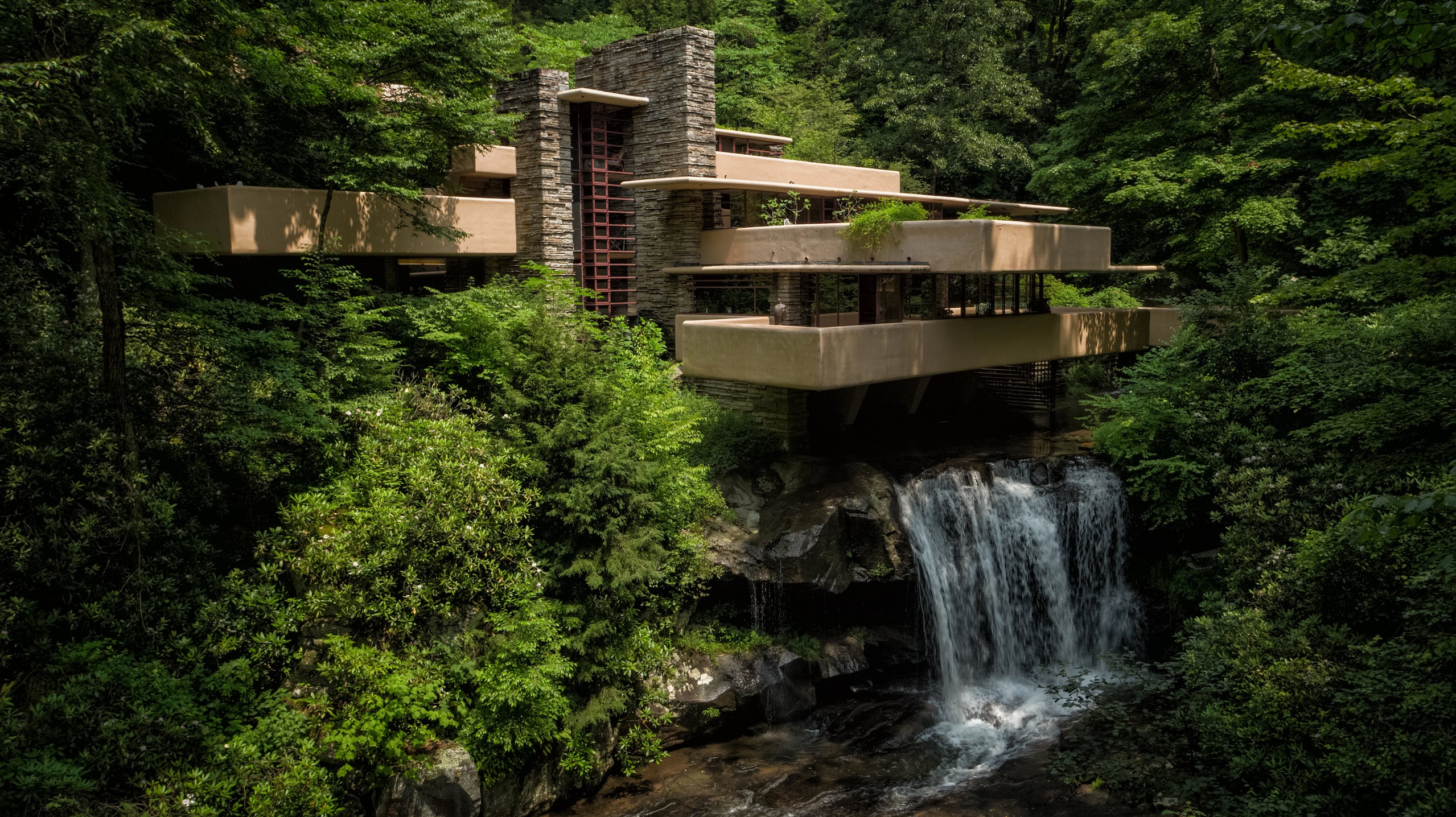 Frank Lloyd Wright's Fallingwater Metal or Canvas Print - Etsy