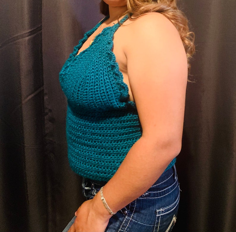 Scallop Crochet Crop Top Crochet Pattern Crop Top Etsy
