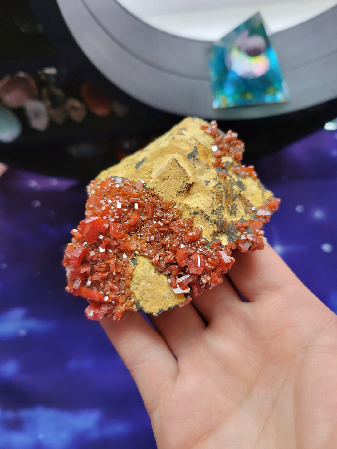 Red Vanadinite Crystal Cluster Specimen, Vanadinite on Matrix, All ...