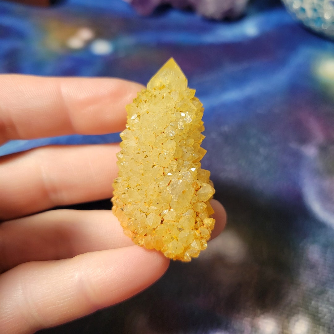 Yellow Sunshine Spirit Quartz With NATURAL Aura - Natural Spirit Quartz ...