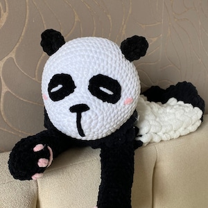 Plush Amigurumi Panda - Crochet Pajama Case, Plushie Baby Comforter Toy ...