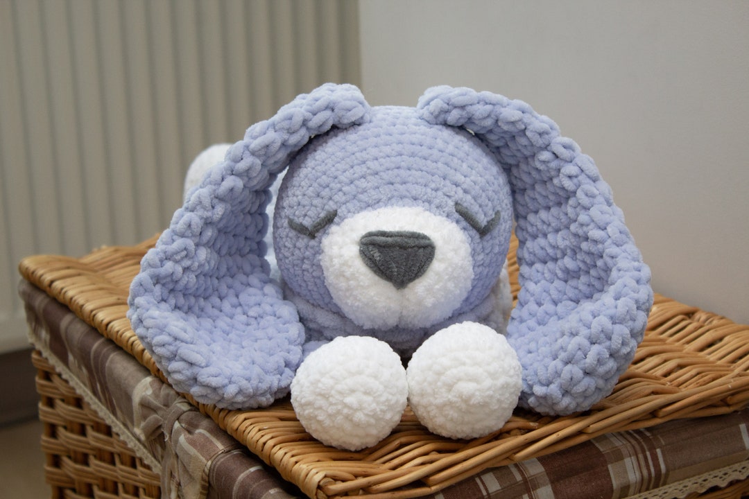 Plush Rabbit - Knitted Pajama Case, Amigurumi Bunny Toy, Crochet ...