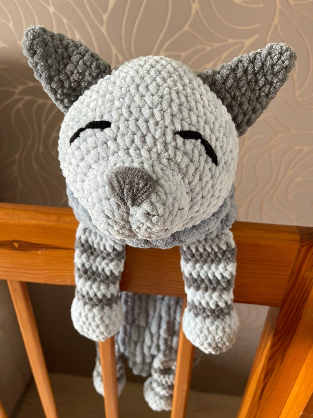 Knitted Amigurumi Cat - Plush Pyjama Case, Crochet Soft Animals Toy ...