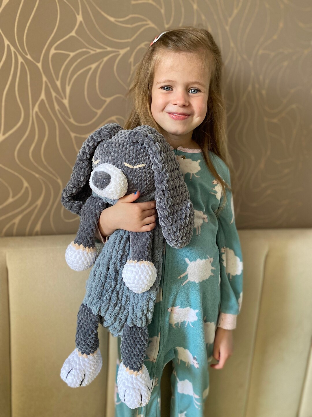 Plush Toy - Pajamas Case, Crochet Bunny Soft Toy, Amigurumi Animals ...