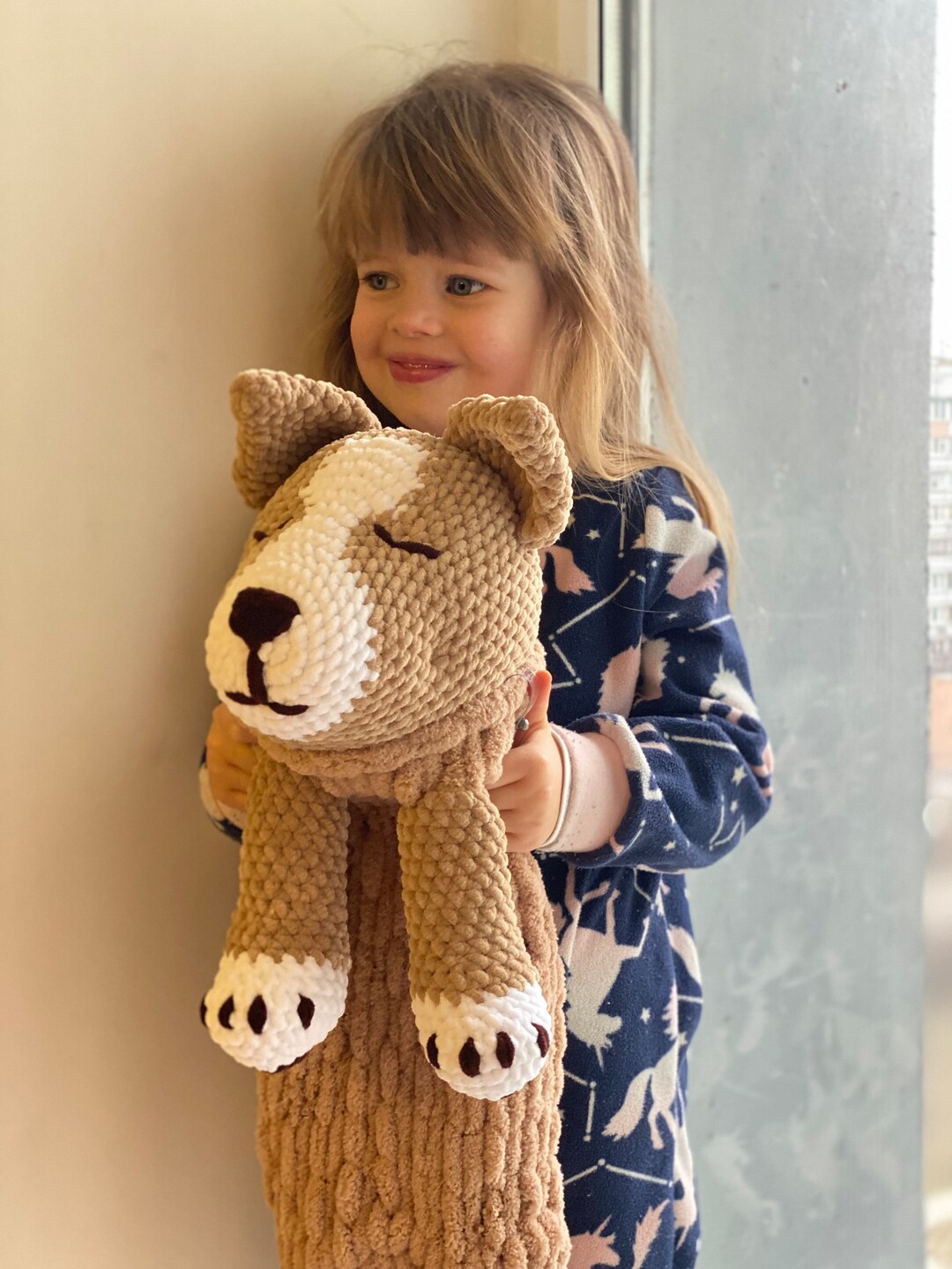 Cute Crochet Puppy, Adorable Baby Pajama Holder, Amigurumi Plushier ...