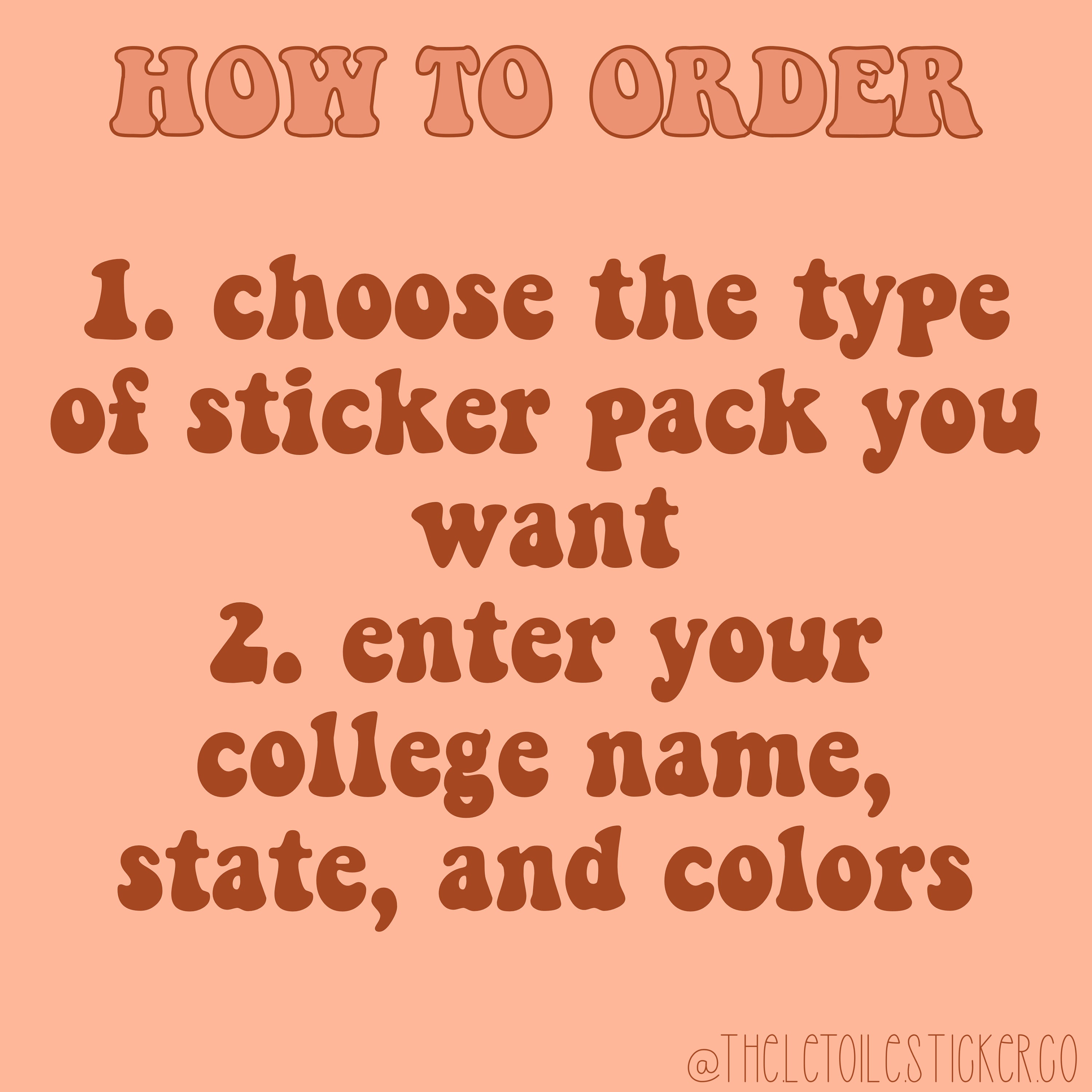Custom College Sticker Pack | Etsy