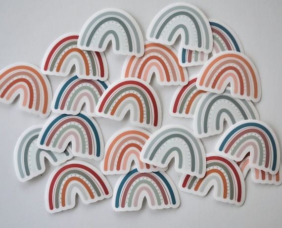 Mini Rainbow Waterproof Sticker Pack boho sticker aesthetic | Etsy