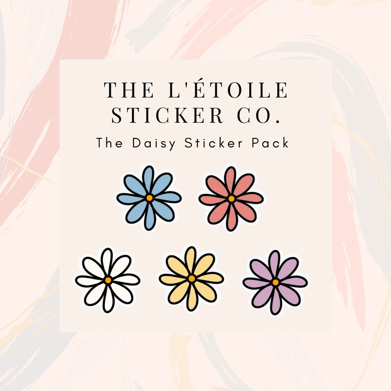 Daisy Sticker Pack - Aesthetic Stickers Popular Stickers Vinyl Stickers ...