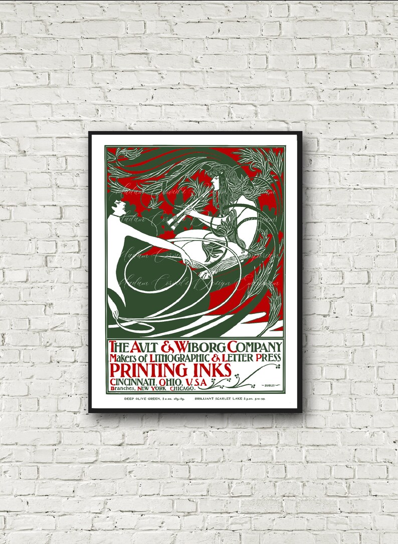 The Ault and Wiborg Co., 8x10 Early 1900s Art Nouveau Poster - Pdf and ...