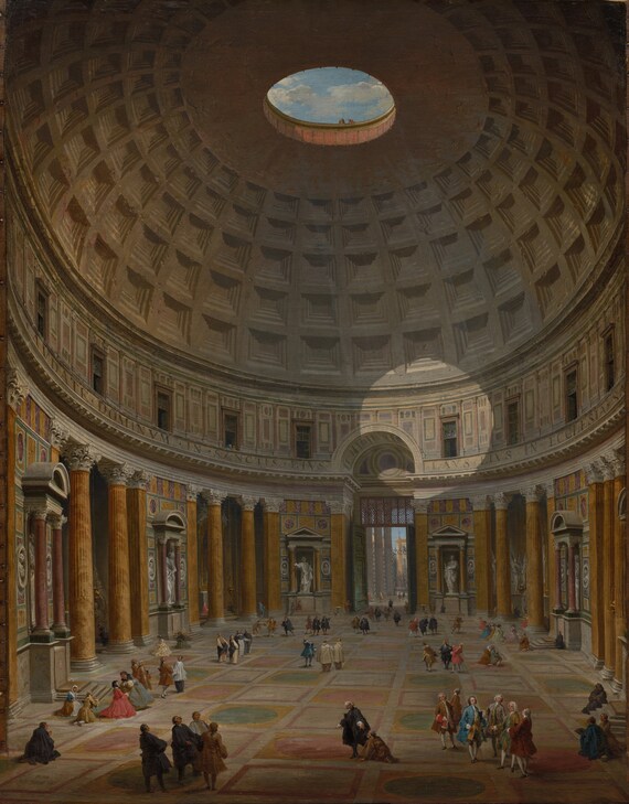 Pantheon Poster Print Vintage Art Home Architecture Gift Decor - Etsy