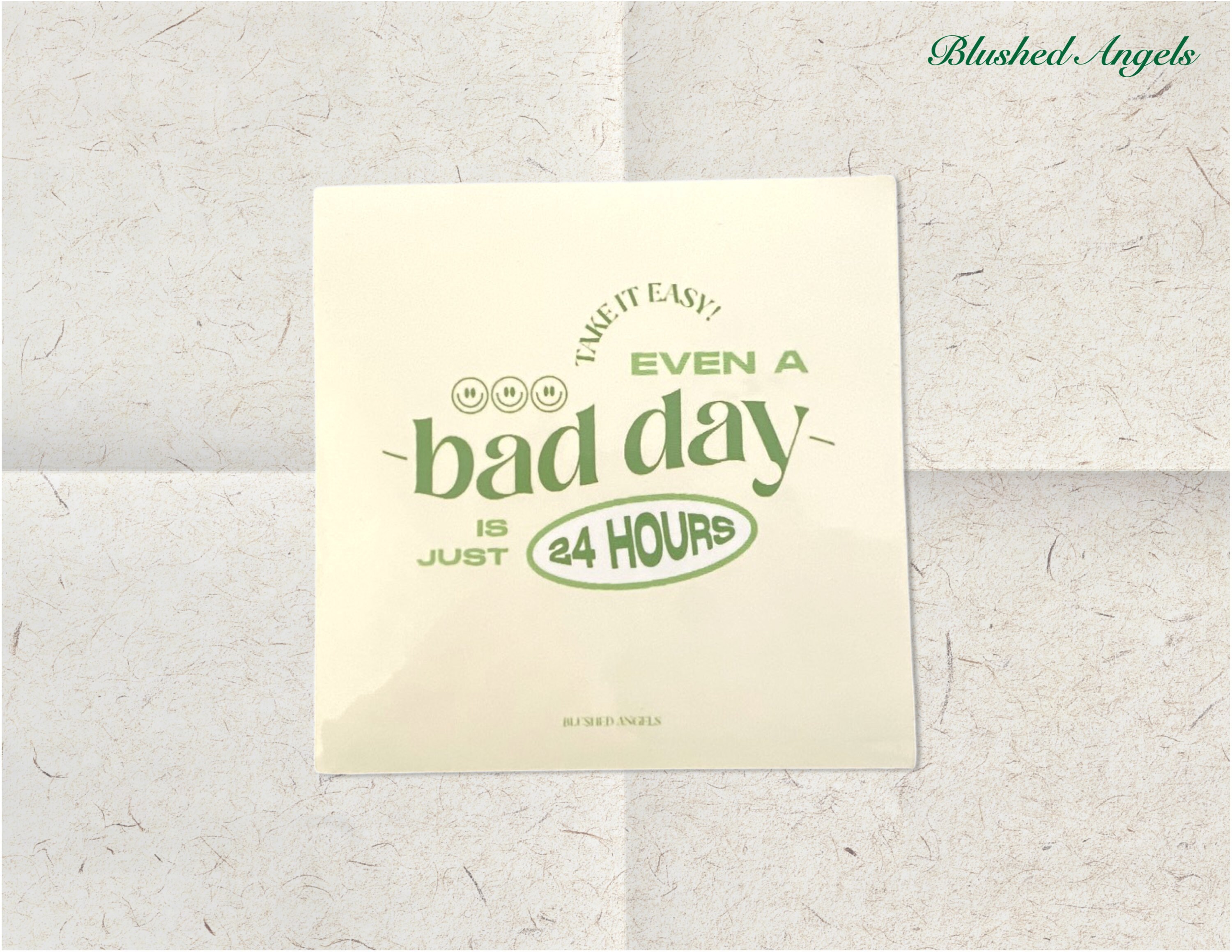 Positive Quote Sage Green Square Sticker Vinyl Sticker | Etsy