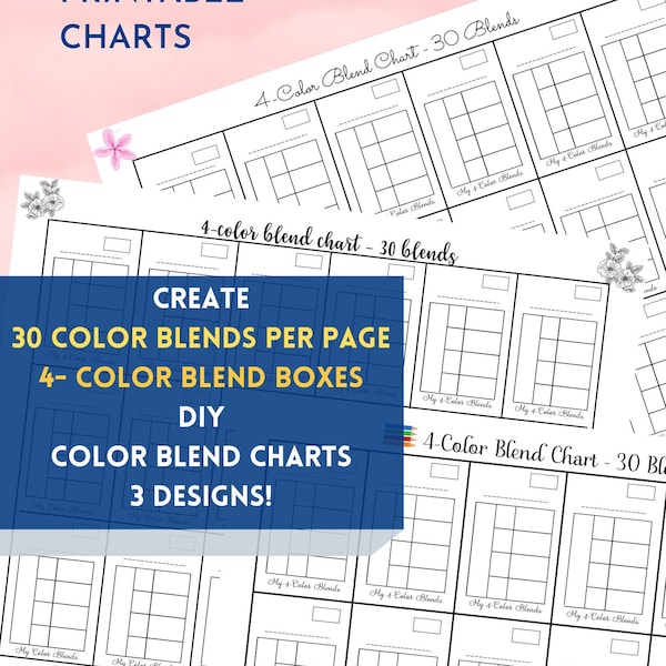 Printable Digital Color Chart - Etsy