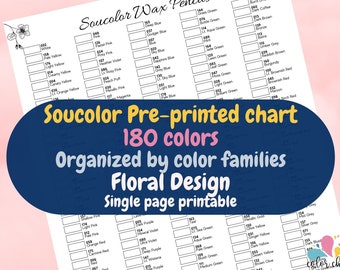 180 Soucolor Chart | Etsy