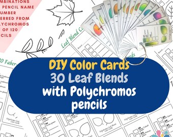 Make 30 Leaf Blend Color Cards DIY Template Digital PDF | Etsy
