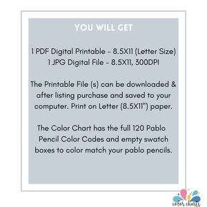 Caran D'ache Pablo Color Swatch Chart Semi-filled PDF - Etsy