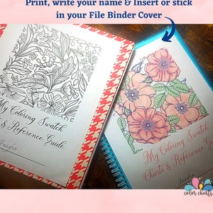 Binder Inserts for Coloring Chart Filing Binder Set of 2 - Etsy