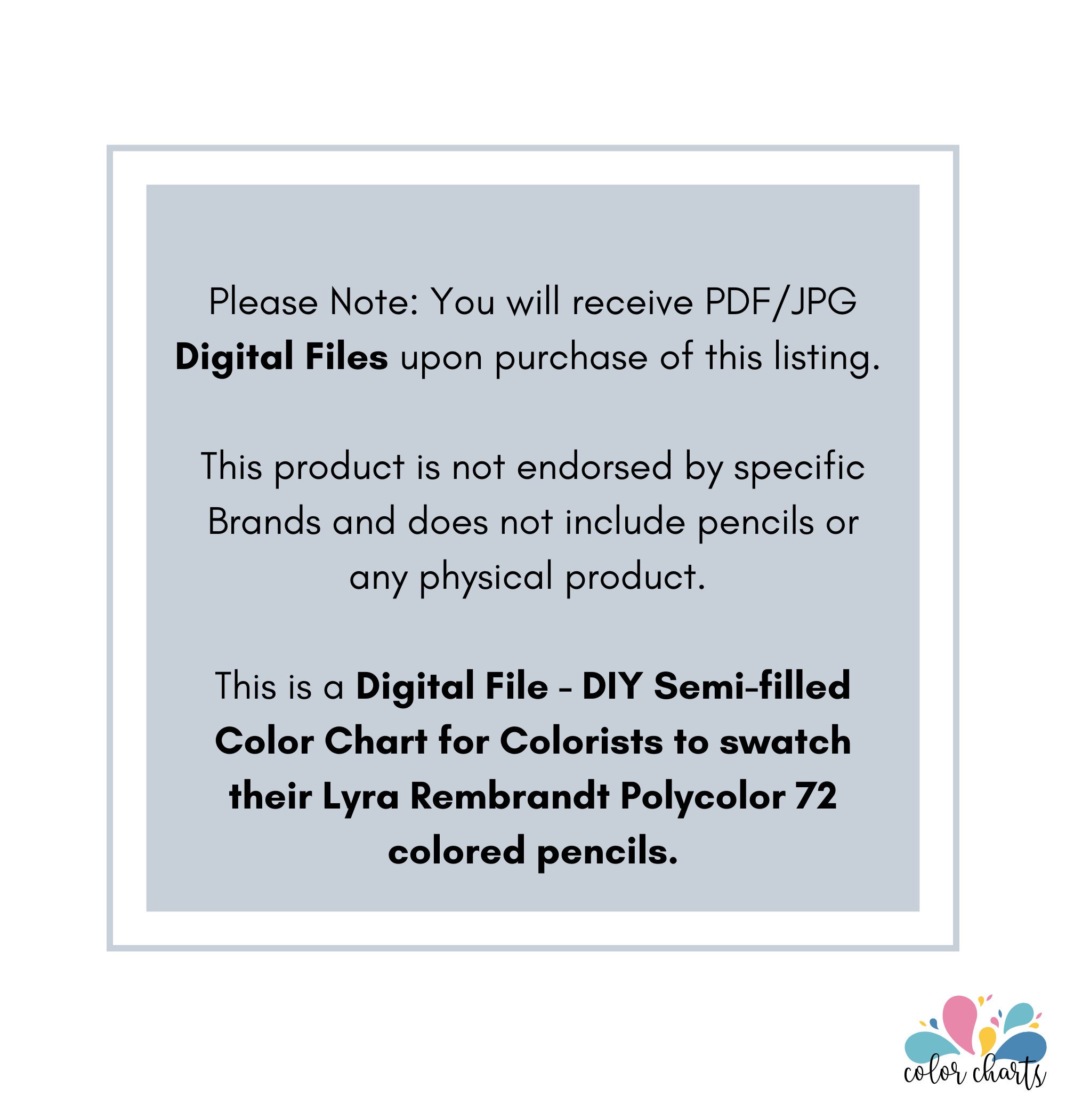 Lyra Rembrandt Polycolor Pencil Chart 72 Color Swatch PDF | Etsy