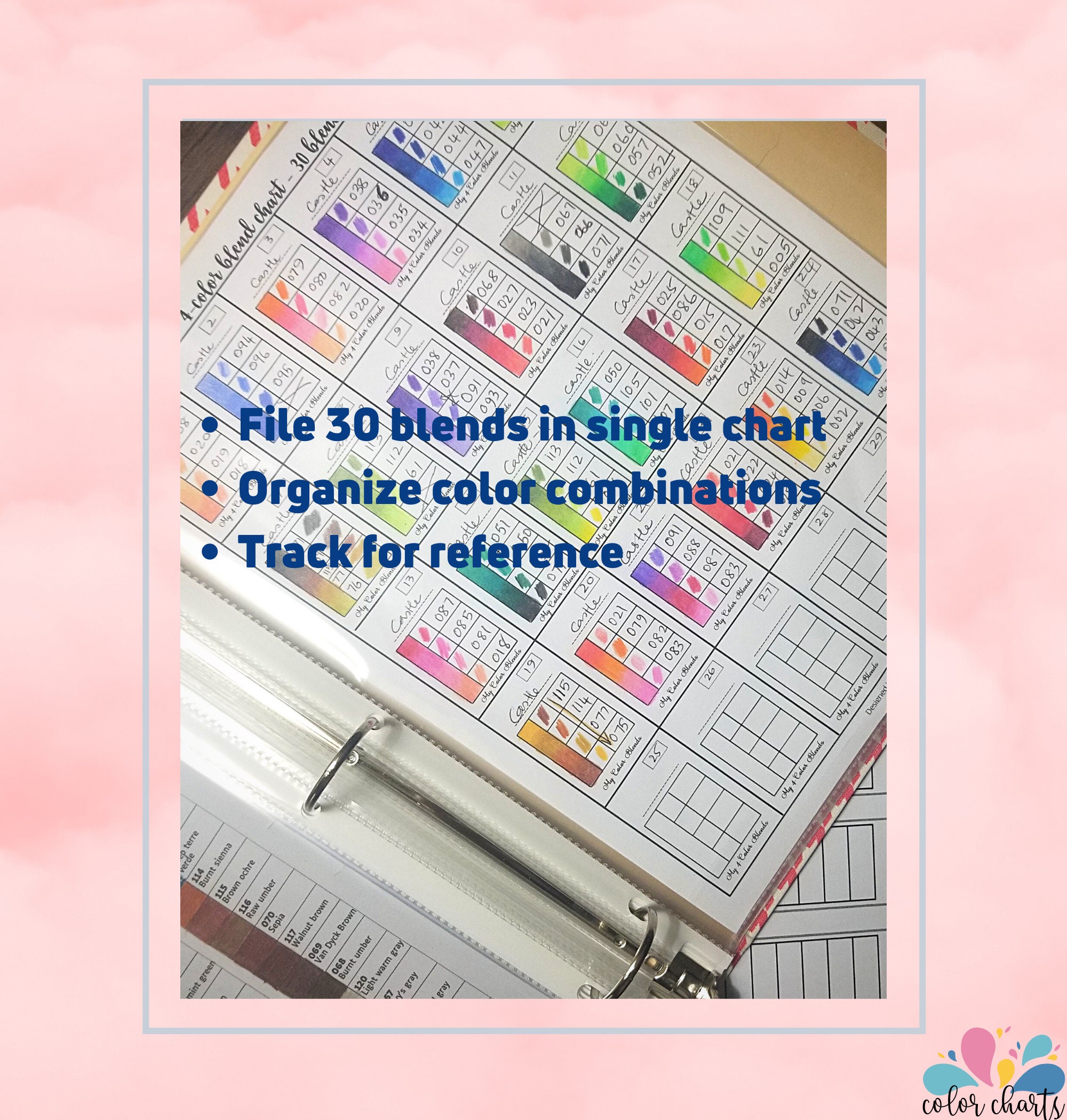 Color Blend DIY Chart Printable Digital PDF Print at Home | Etsy