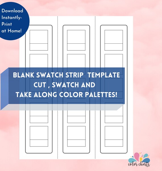 DIY Color Palette Swatch Strips Fillable Color Swatch | Etsy