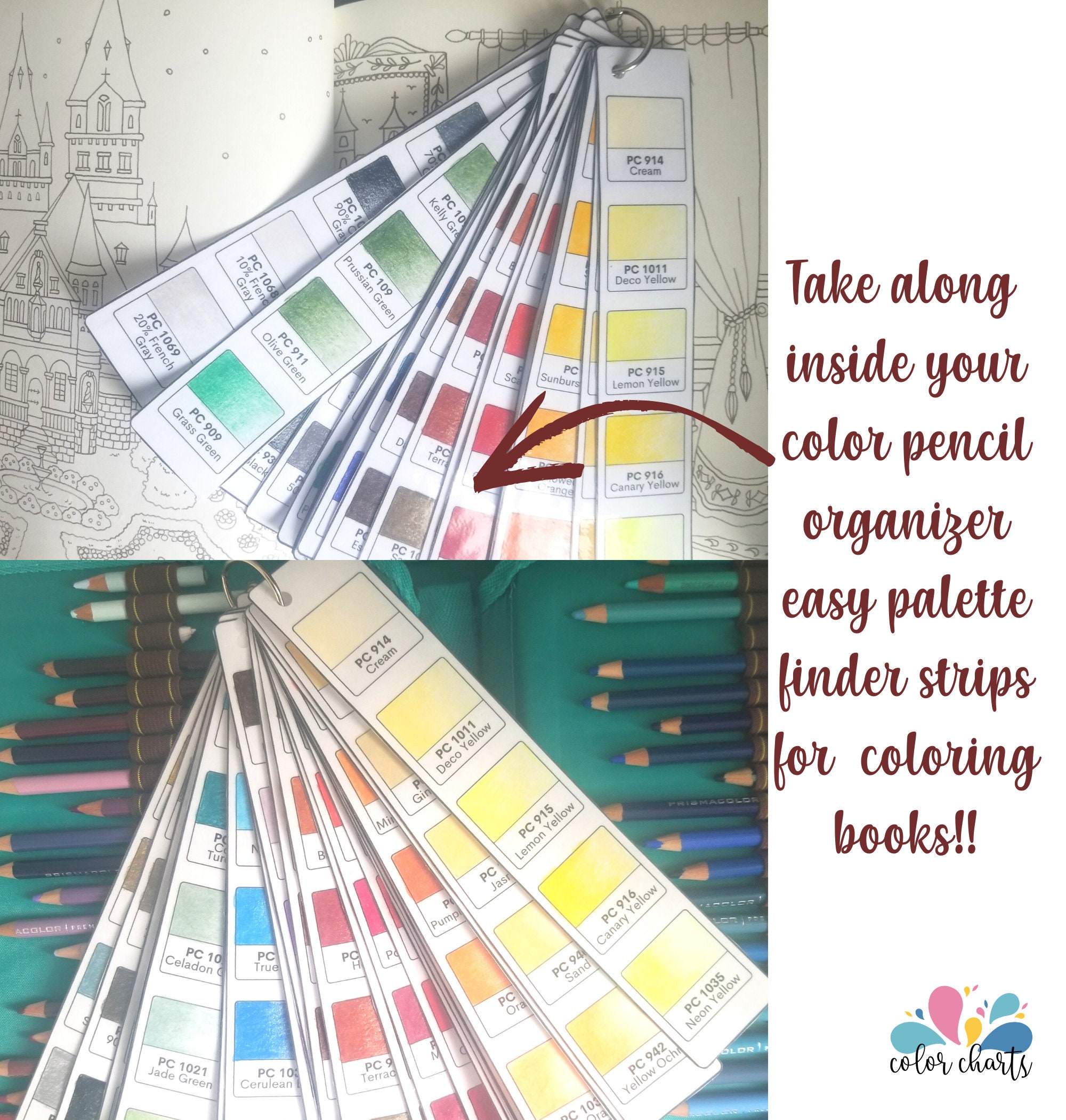 Buy Prismacolor 150 Palette Strips Color Strips DIY Template Online in ...