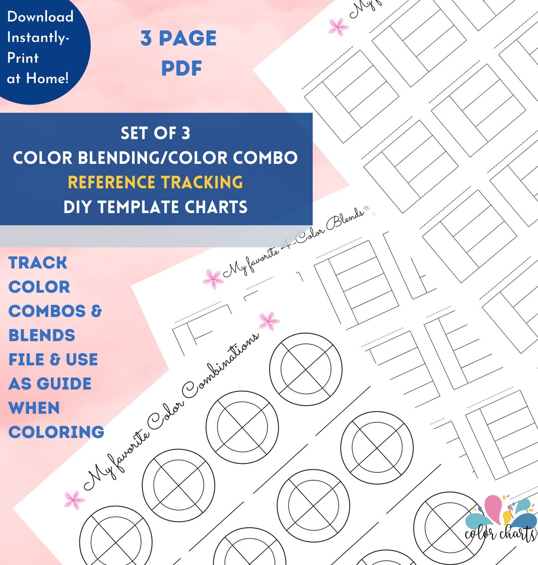 Color Combo and Color Blends Filing Chart Track Favorite - Etsy