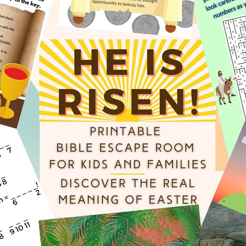 Easter Escape Room Game. Bible Kids and Family Printable Party - Etsy