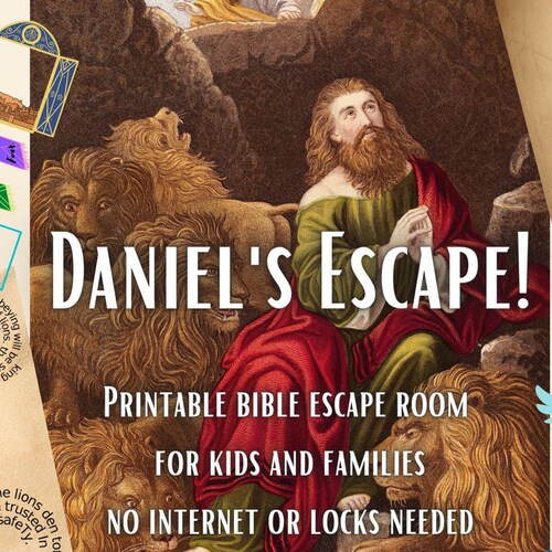 Bible Escape Room Game. Daniel in the Lions Den Kids and - Etsy