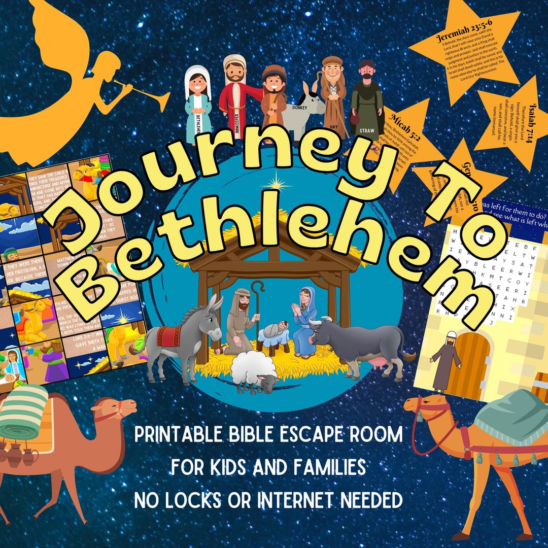 Christmas Bible Escape Room Game | Journey to Bethlehem for Kids and ...