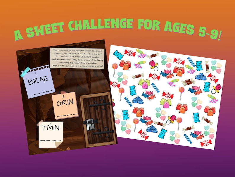 Monster Escape Room Game | Printable Logic Puzzles Game for Ages 5-9 ...