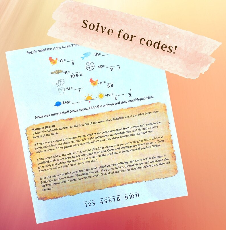 Easter Escape Room Game. Bible Kids and Family Printable Party - Etsy