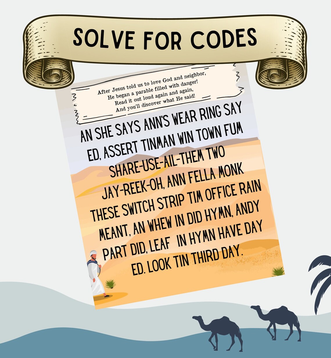 Good Samaritan Escape Room | Bible Themed Party Game | Parable DIY Kit ...