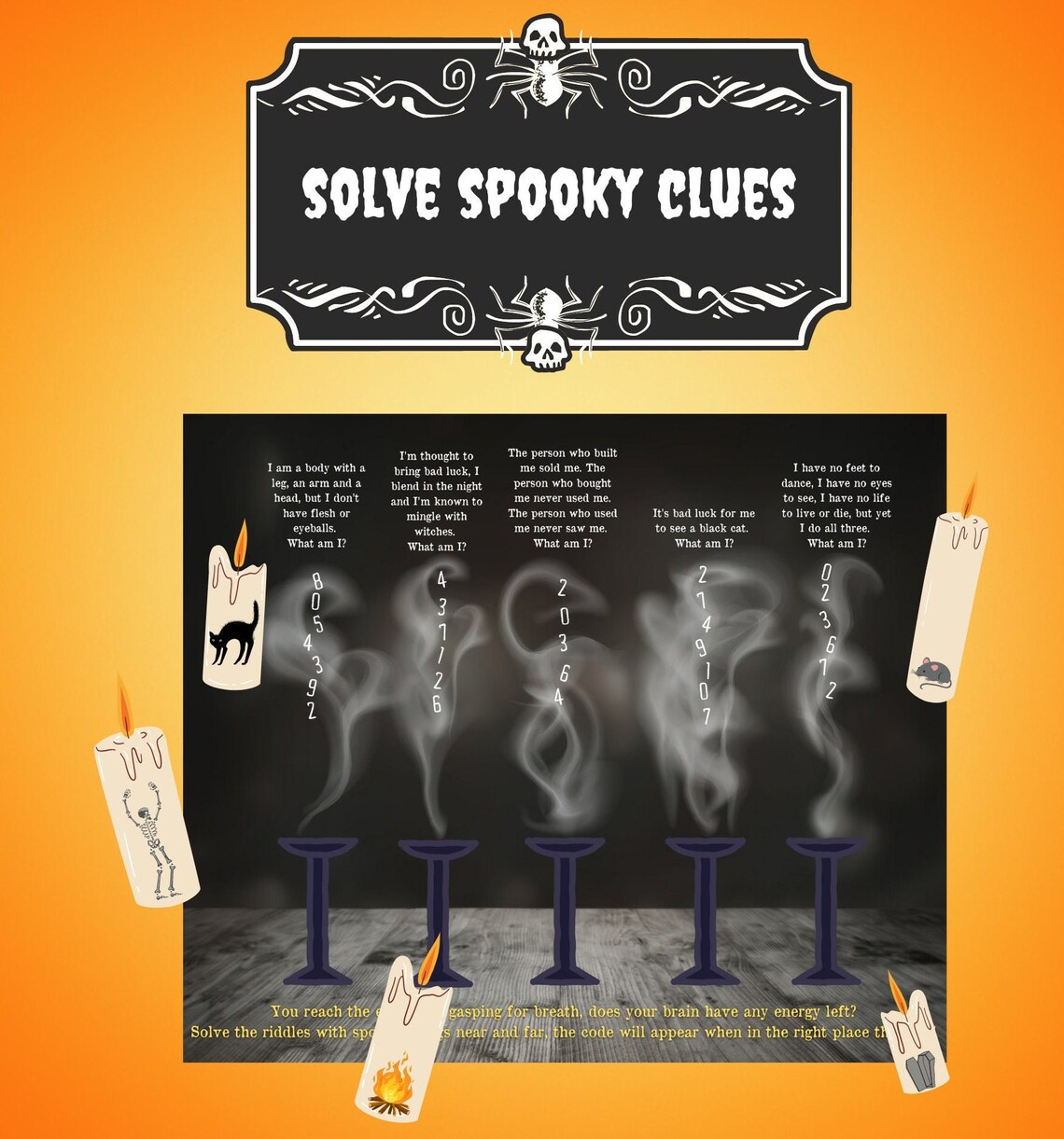 Printable Escape Room. Haunted Graveyard Adventure Game for Families ...